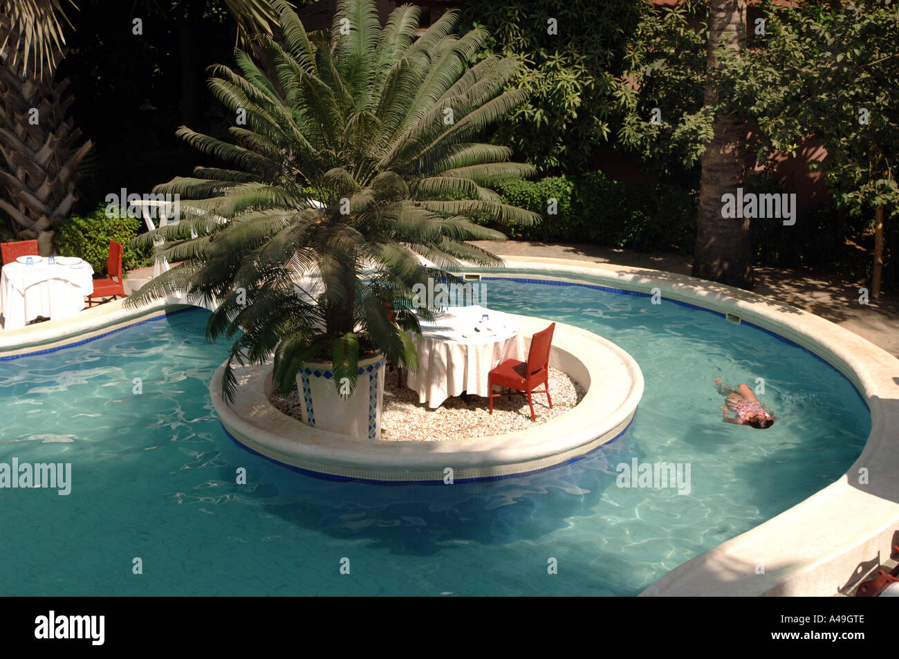 The Gambia, One of the swimming pools at The Coconut Residence Hotel ...