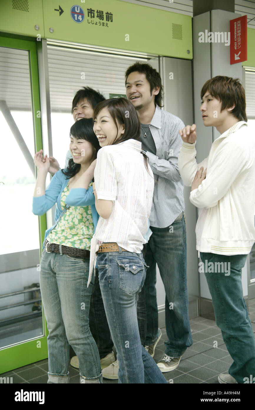 Close up of five friends Stock Photo - Alamy