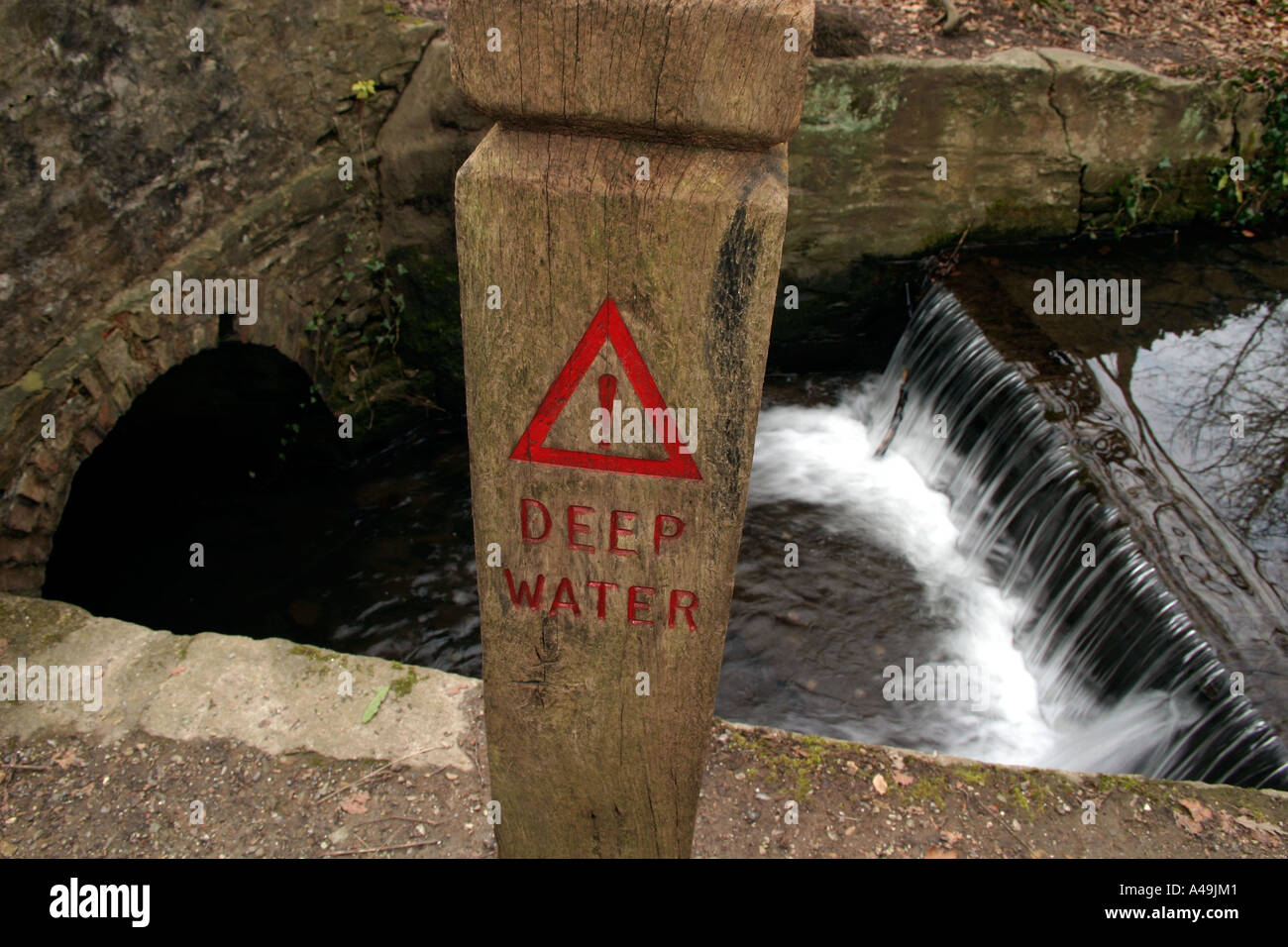 Danger weir warning sign hi-res stock photography and images - Alamy