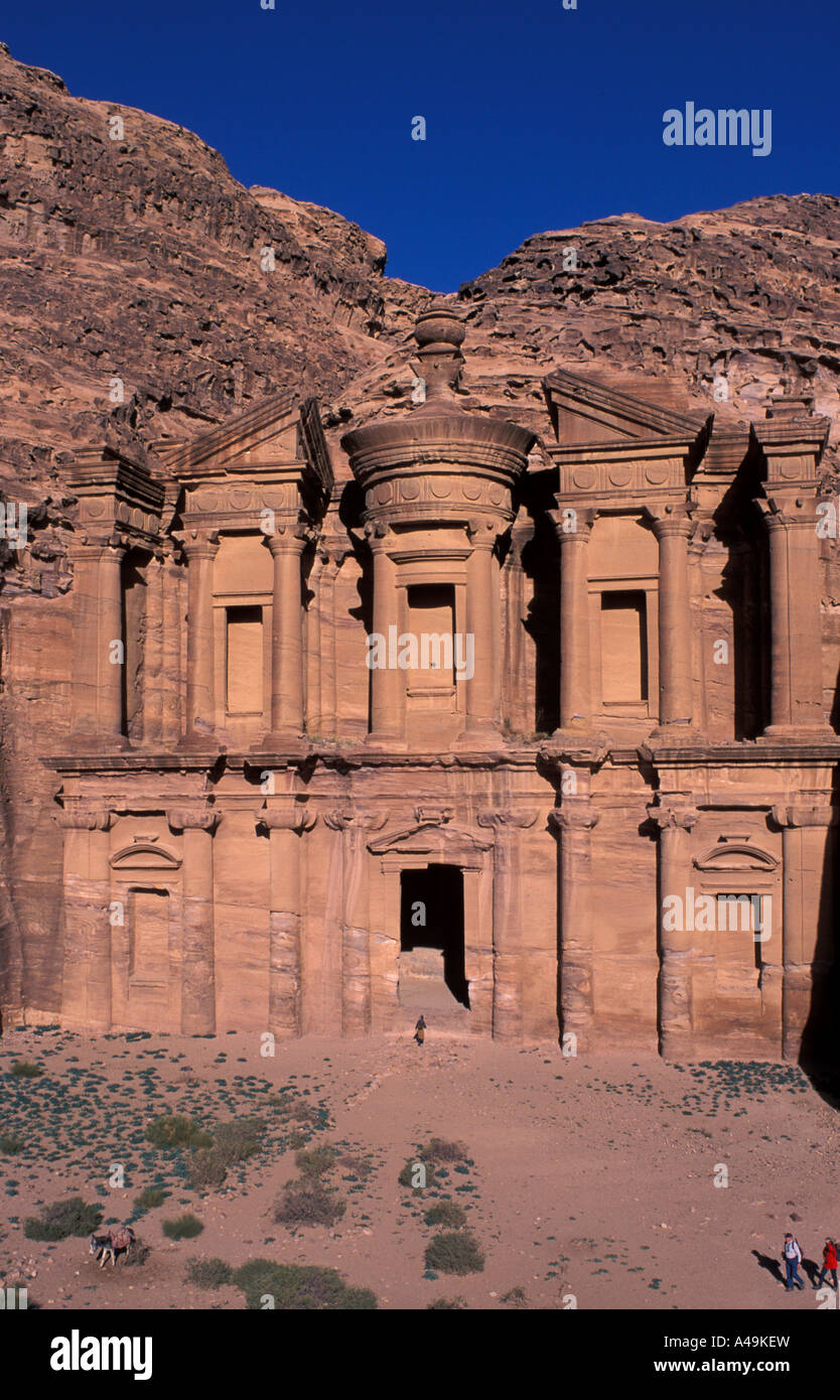 Al Deir monastery Petra Jordan Middle East Stock Photo - Alamy