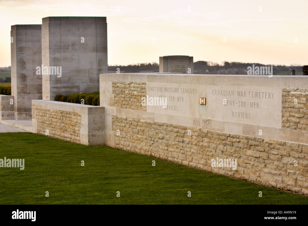 Entrance to Canadian war cemetery at Beny Sur Mer Normandy France Stock ...