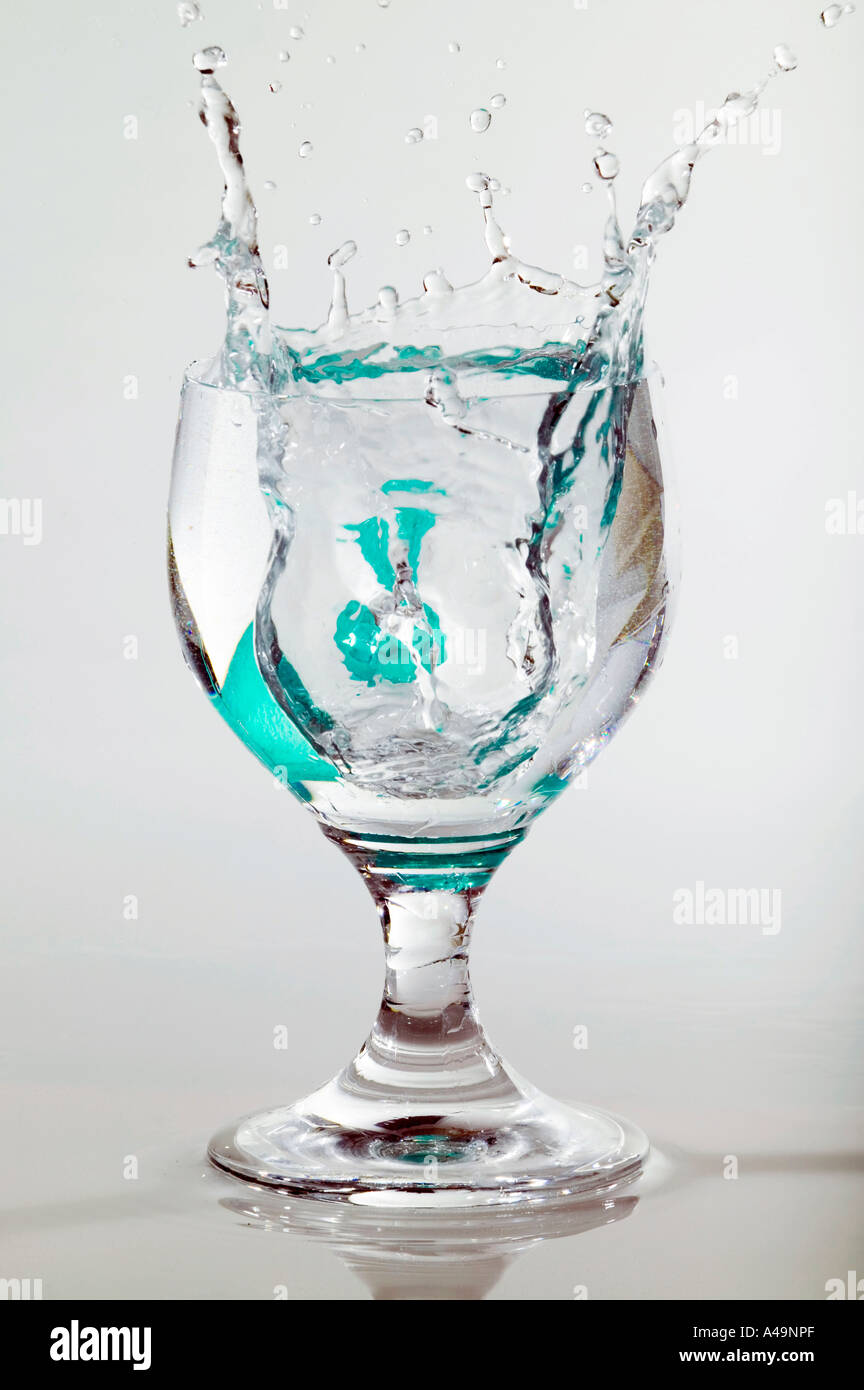 Waterglass / Wasserglas Stock Photo - Alamy