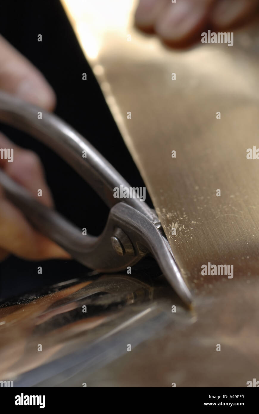 Hand shears sheet metal hi-res stock photography and images - Alamy
