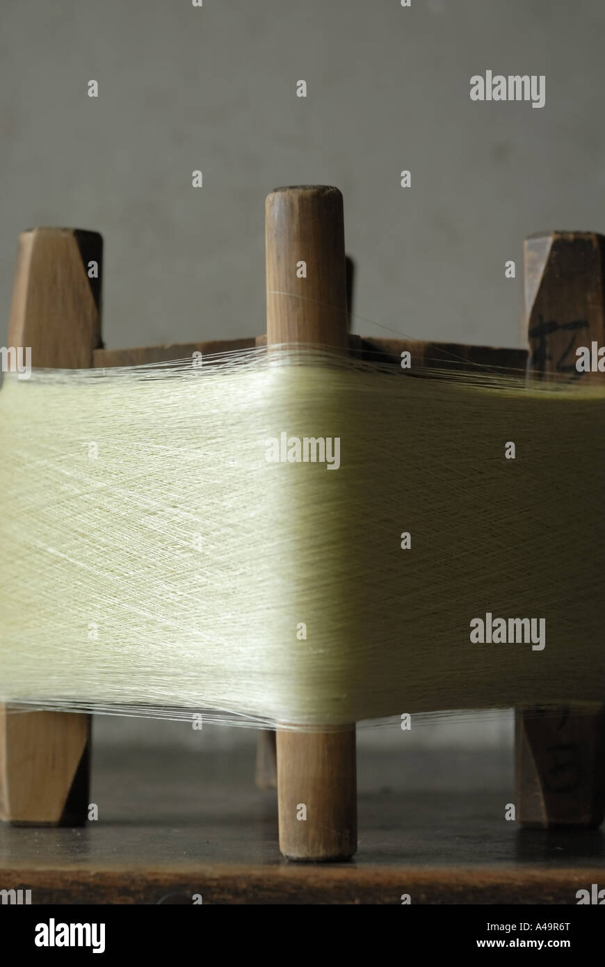 Close up of a spool of silk thread Stock Photo - Alamy