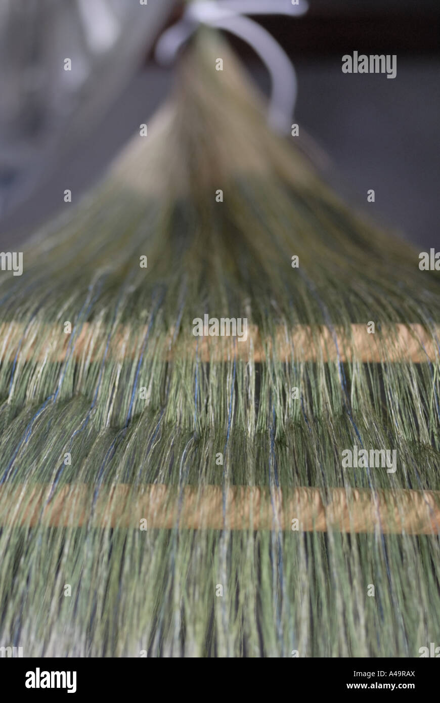 Close up of threads on a loom Stock Photo - Alamy