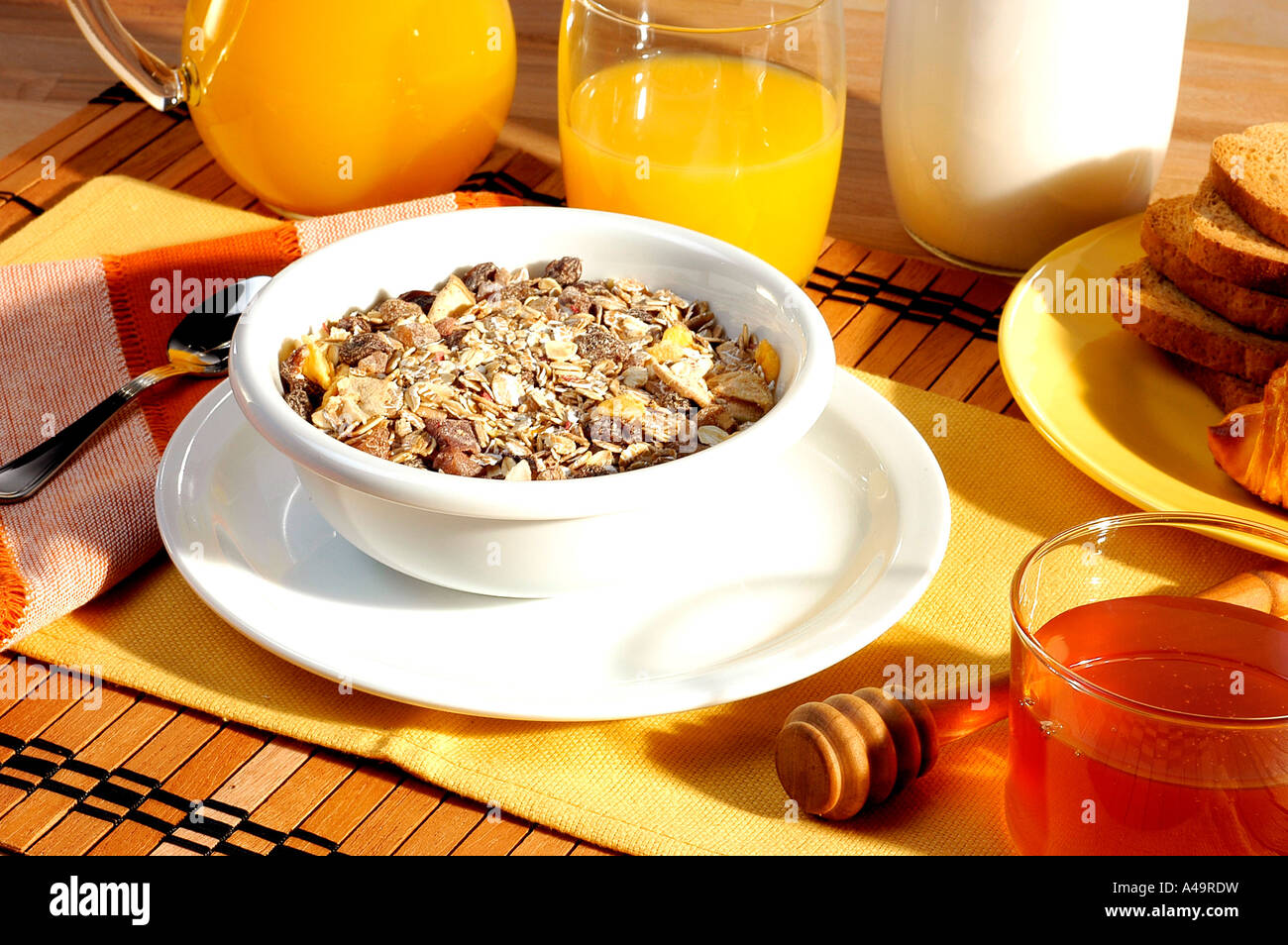 Muesli breakfast Italy Stock Photo - Alamy