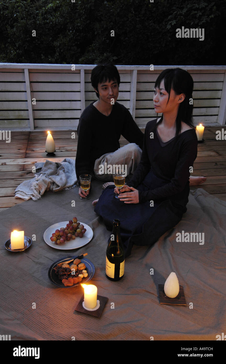 High Angle View of a young couple celebrating Stock Photo - Alamy