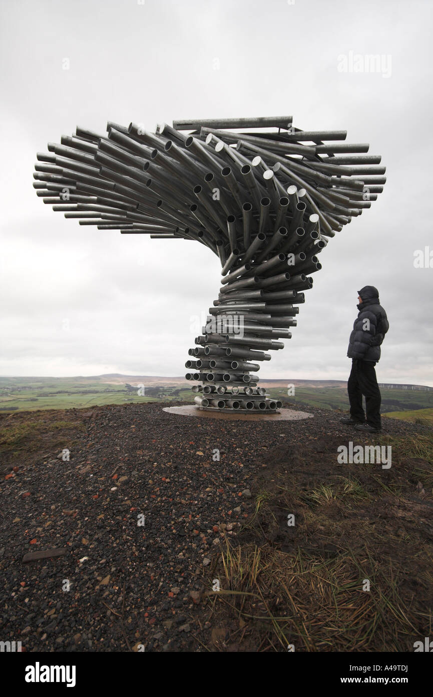 The Ringing Singing Tree sculpture, Crown Point ,Burnley, Lancashire ...