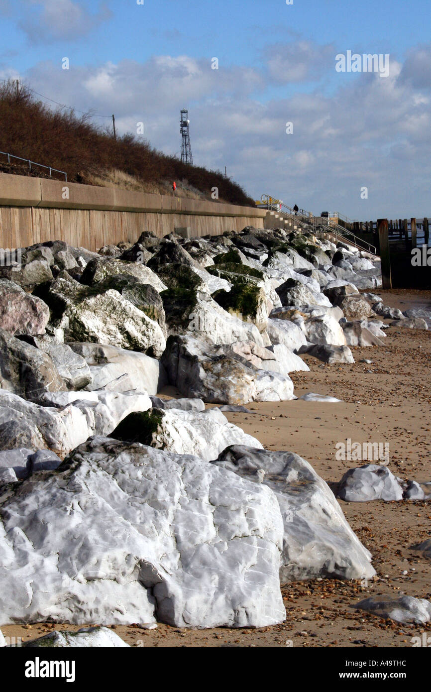 EAST COAST SEA DEFENCE. HOLLAND-ON-SEA. ENGLAND UK. EUROPE Stock Photo ...