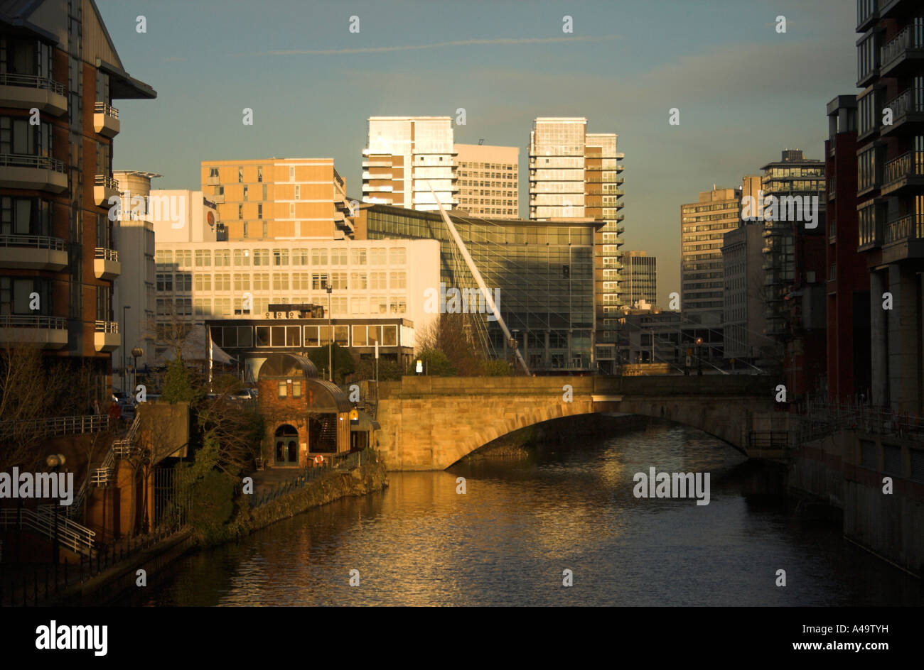 Albert Bridge and Trinity Bridge, taken from Irwell Street Bridge ...