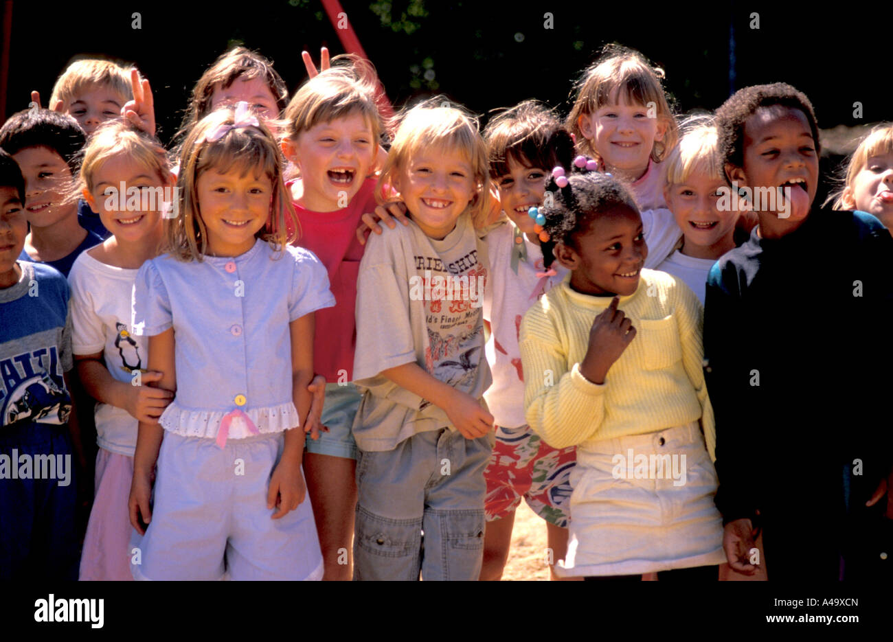 happy children from different nations, USA Stock Photo - Alamy