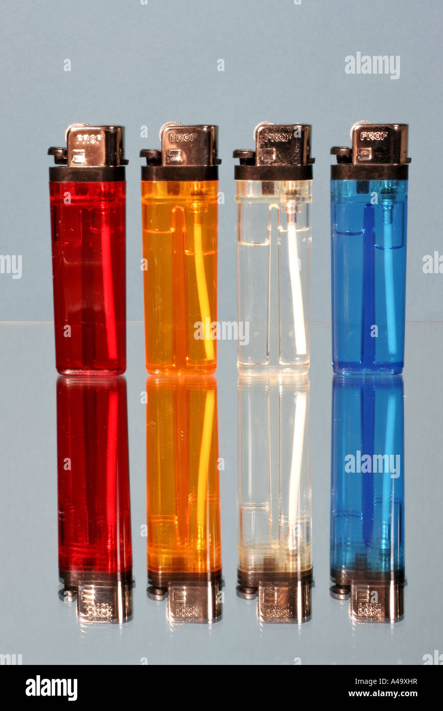 lighters in a row Stock Photo - Alamy