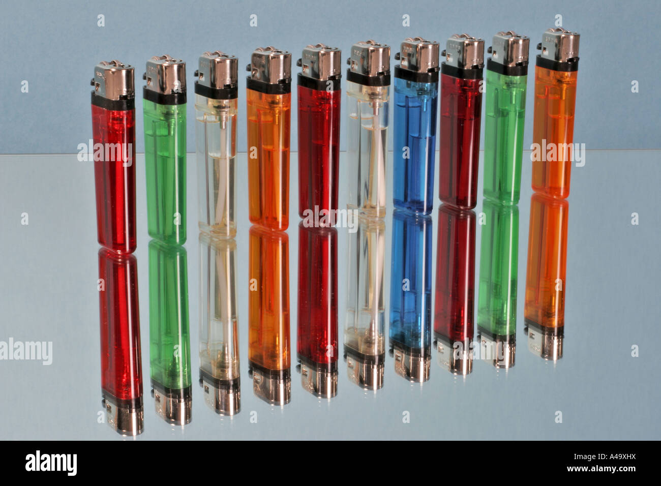 lighters in a row Stock Photo - Alamy