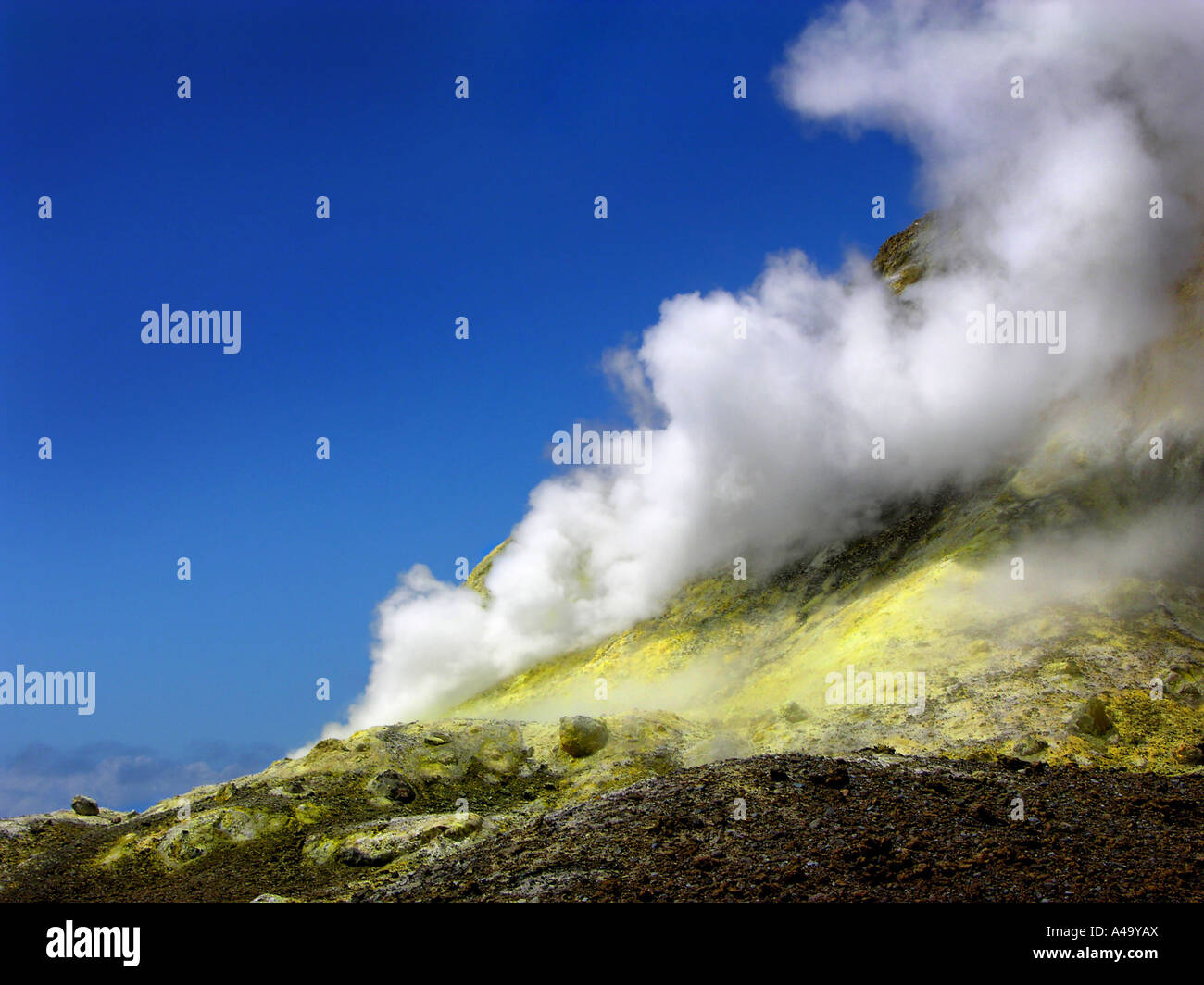fumarole on White Island, New Zealand, White Island, Abel Tasman ...