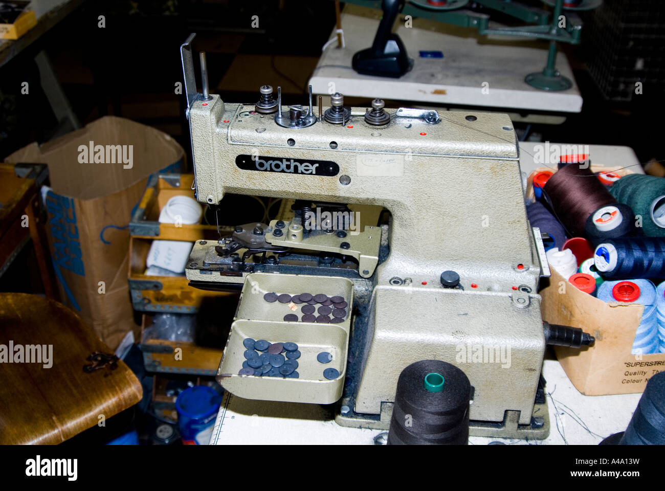 Electronic Direct Drive Lockstitch Button Sewer Stock Photo - Alamy