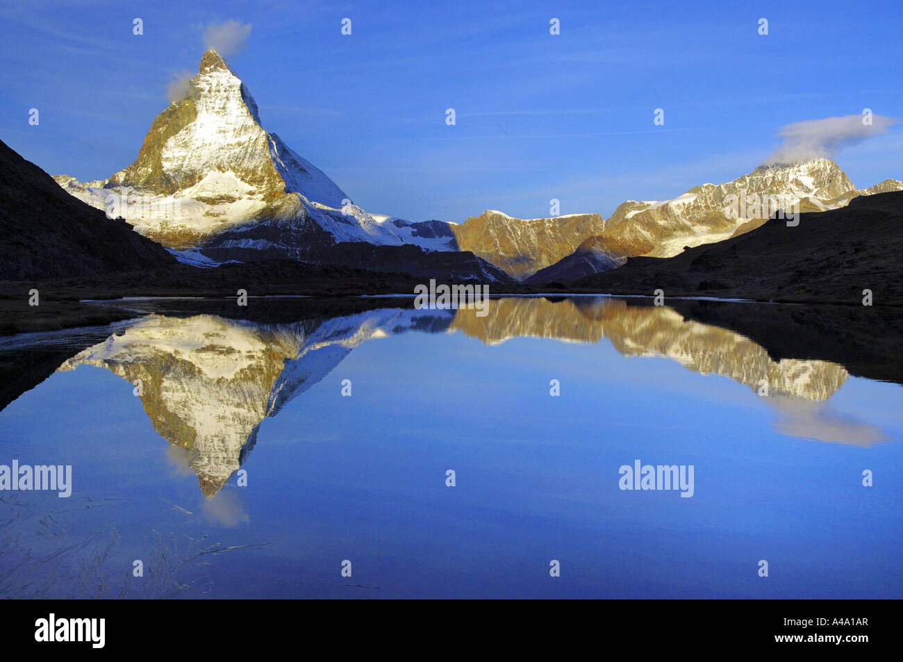 Matterhorn in evening light, Switzerland, Zermatt Stock Photo - Alamy