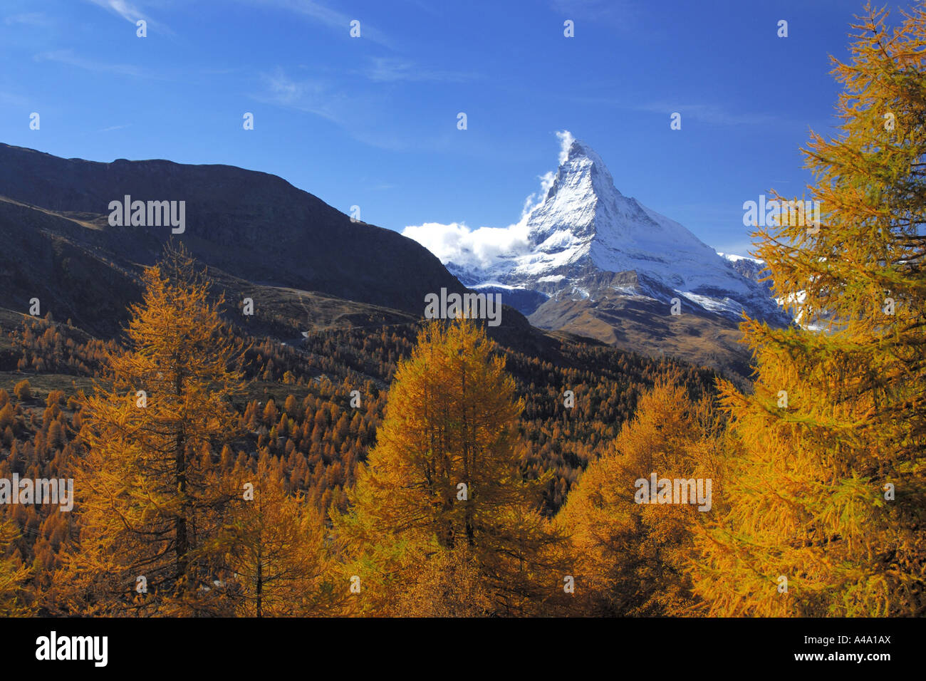 Matterhorn in autumn, Switzerland, Valais, Zermatt Stock Photo - Alamy