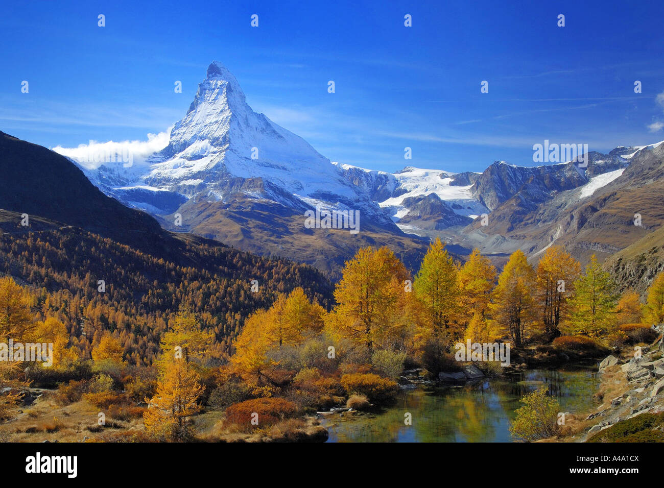 Matterhorn in autumn, Switzerland, Valais, Zermatt Stock Photo - Alamy