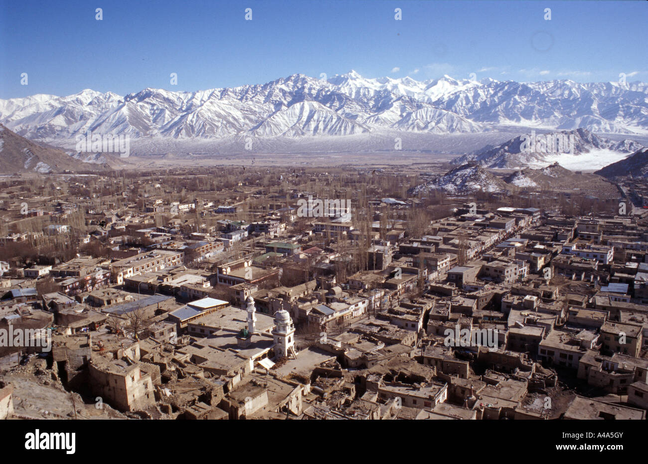 Leh city seen from the Royal Palace Ladakh India Asia Stock Photo - Alamy