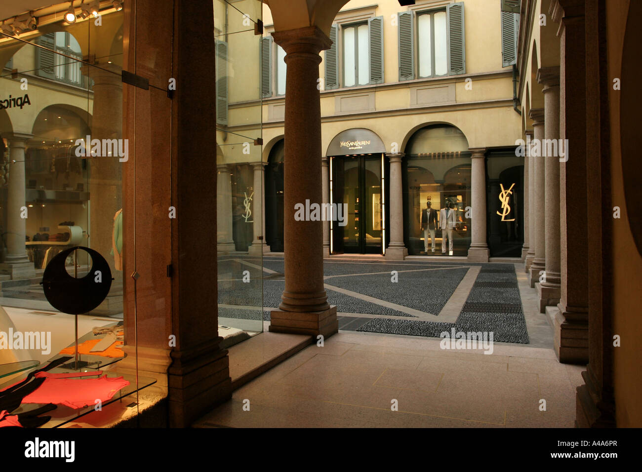 Yves Saint Laurent shop Monte Napoleone street Milan Lombardy ITaly ...