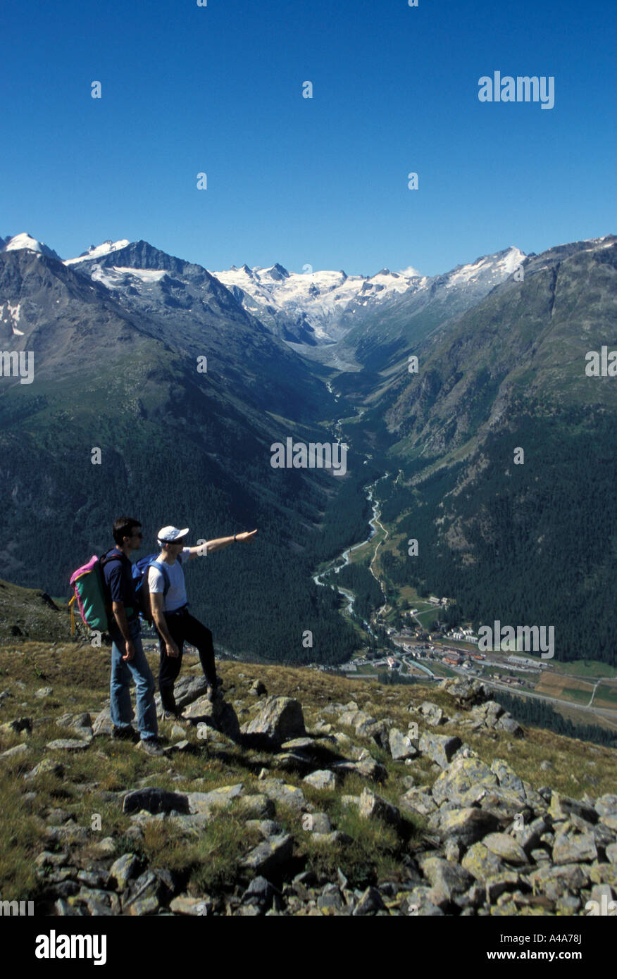 Landscape on Val Roseg Engadina Switzerland Europe Stock Photo - Alamy