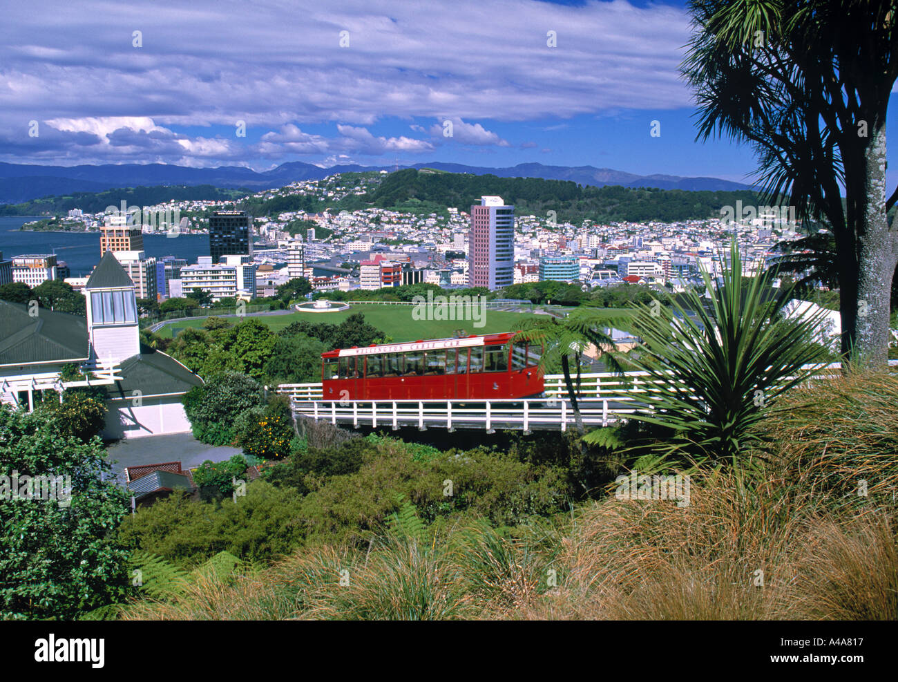 Cable-car (Funicular), Wellington, New Zealand Stock Photo - Alamy