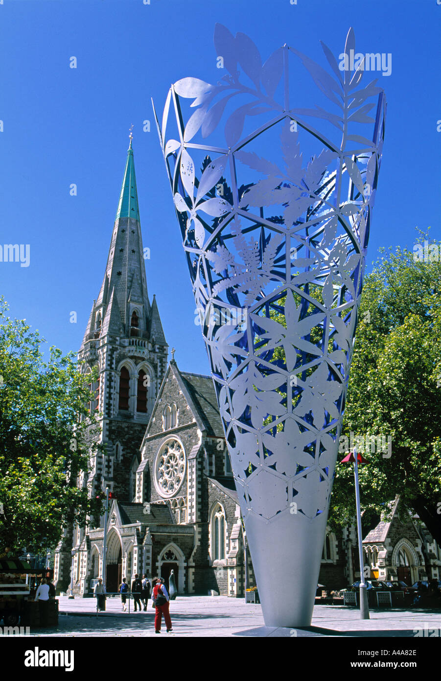 Cathedral Square, Christchurch, New Zealand Stock Photo - Alamy
