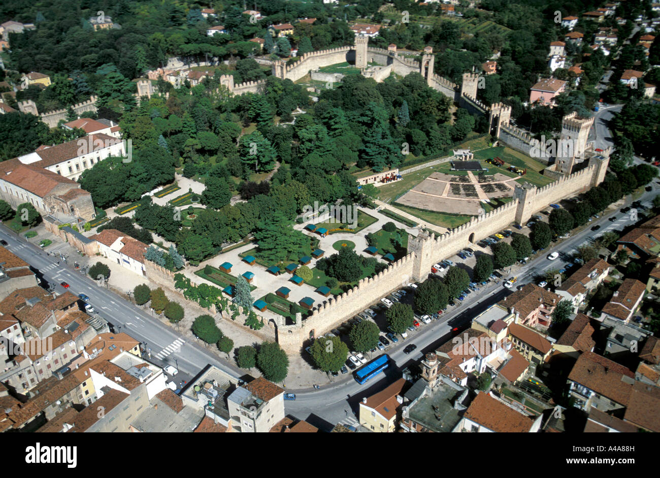 Aerial view of Este Veneto Italy Stock Photo - Alamy