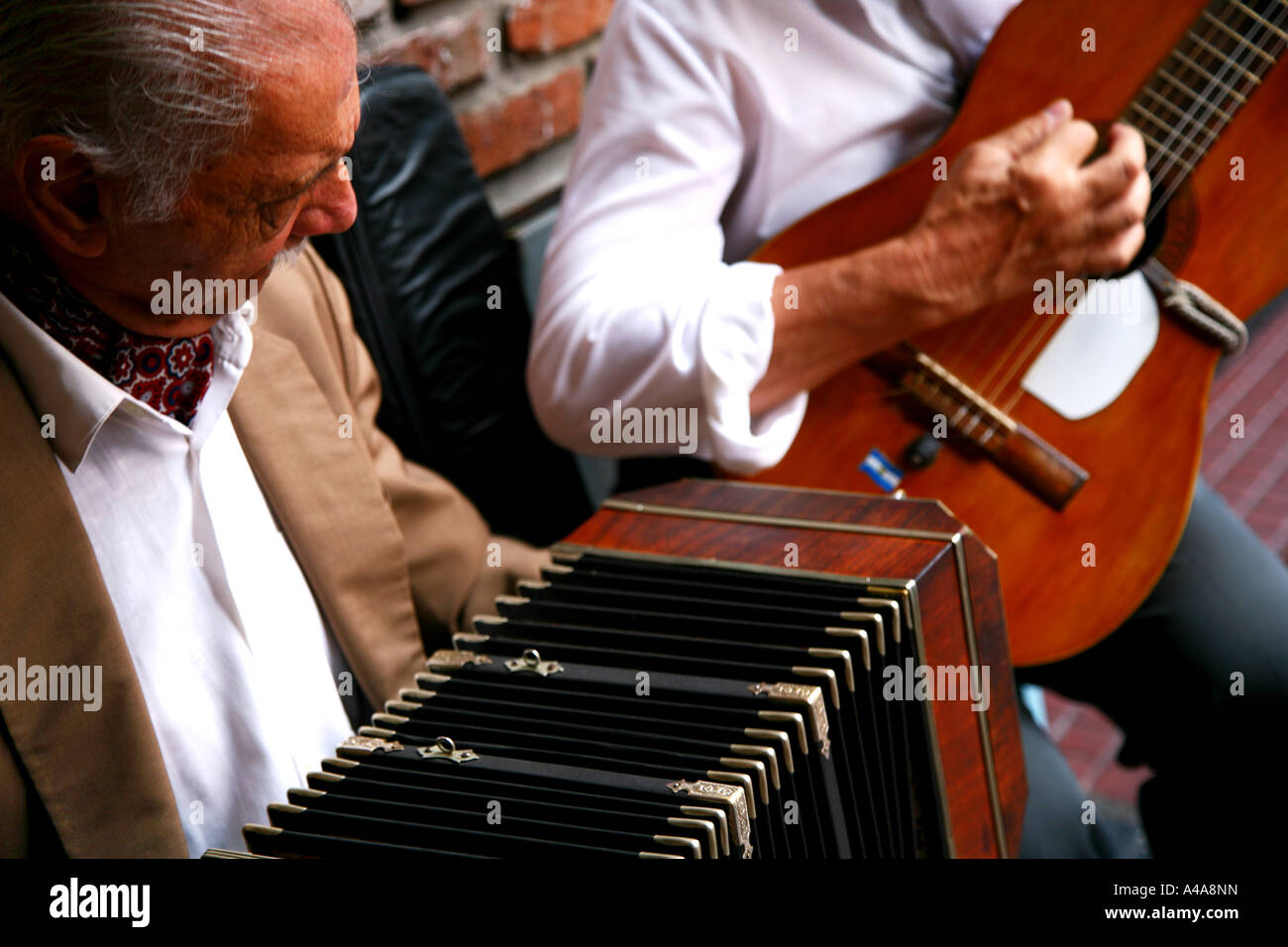 old guys busking in san telmo buenos aires Stock Photo - Alamy