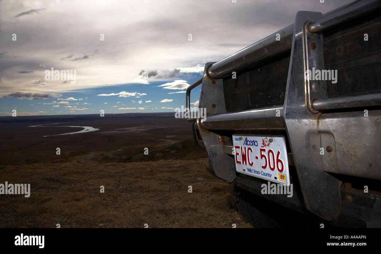 front of car in patagonia Stock Photo - Alamy