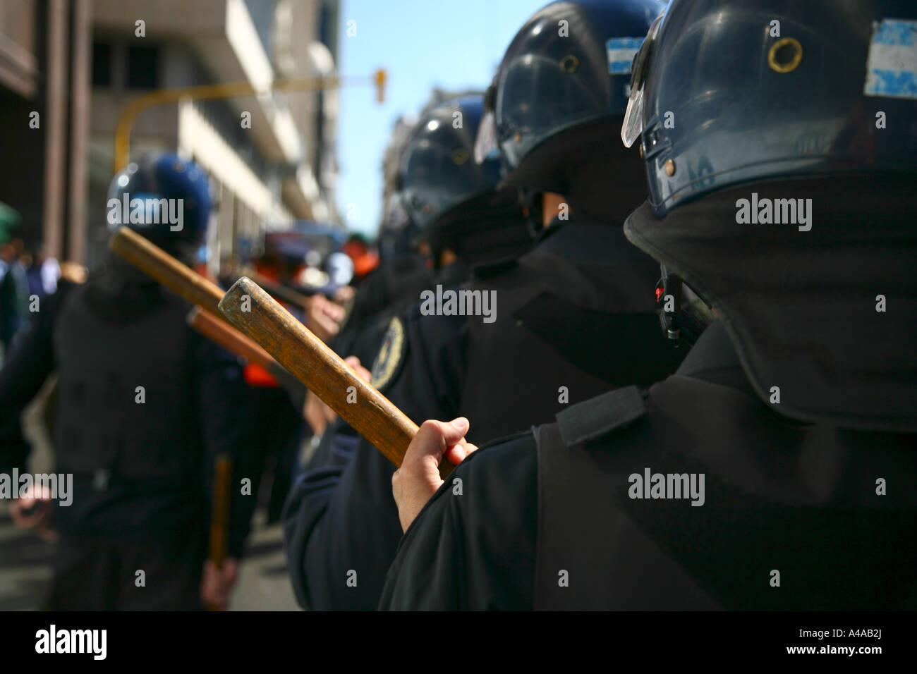Violence riot police crowds hi-res stock photography and images - Alamy