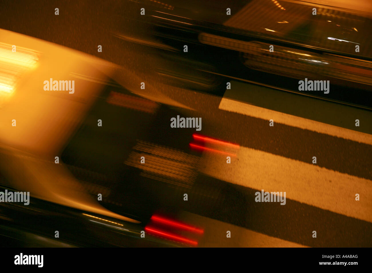 taxis zebra crossing at night Stock Photo - Alamy