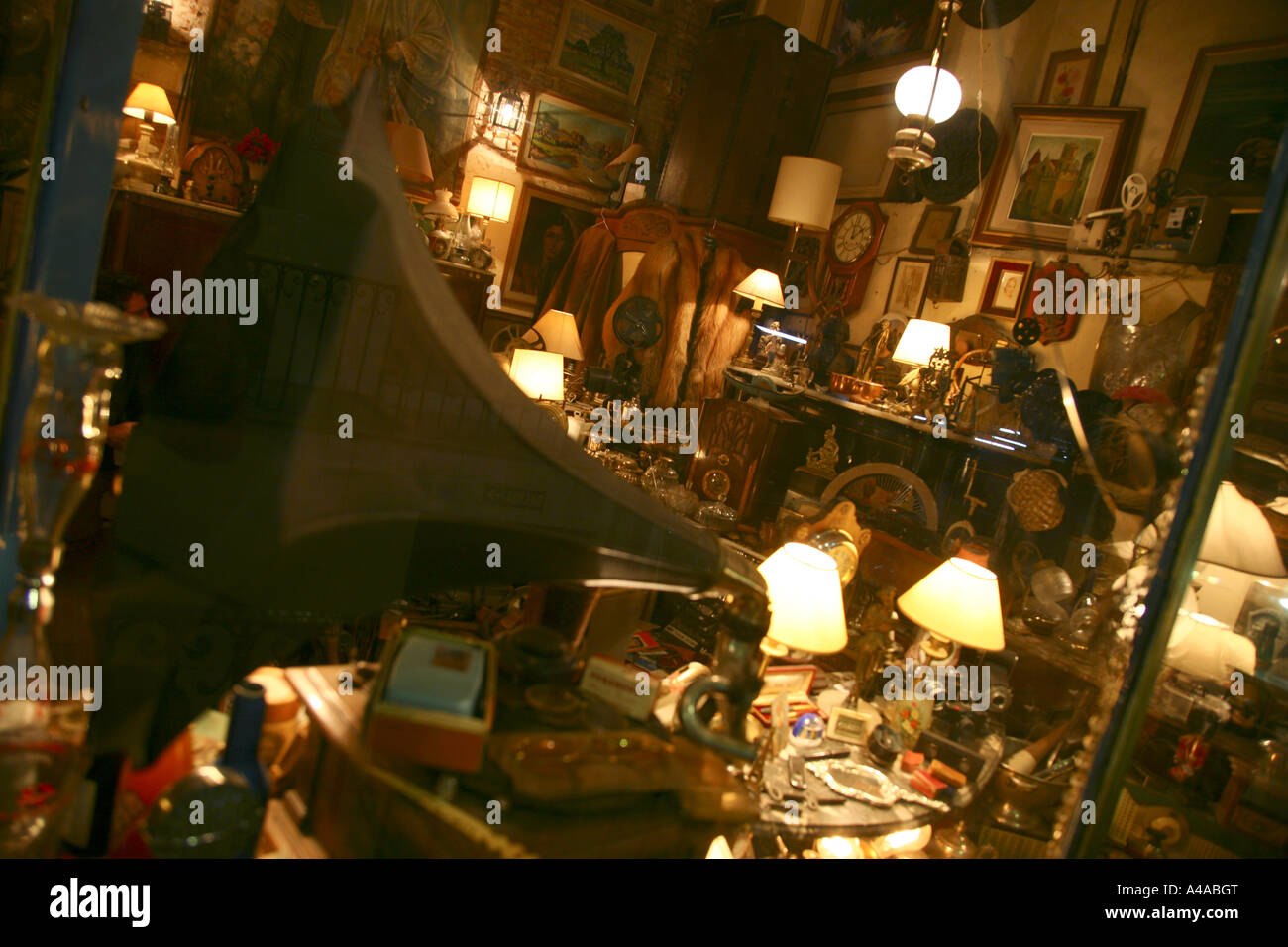 antique shop window san telmo Stock Photo - Alamy