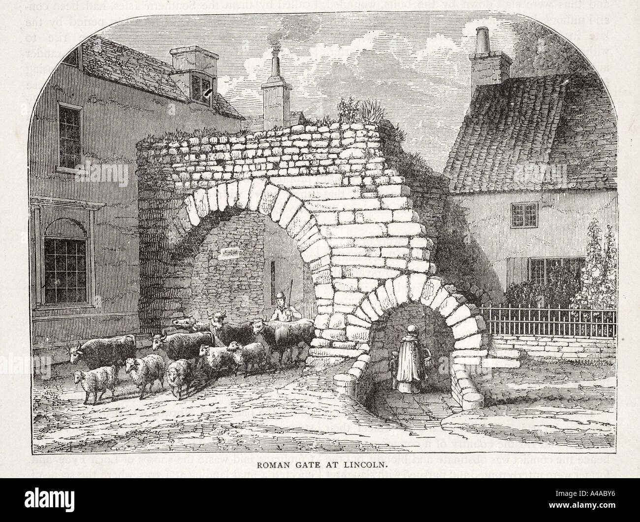roman gate at Lincoln Lincolnshire England gateway medieval ...