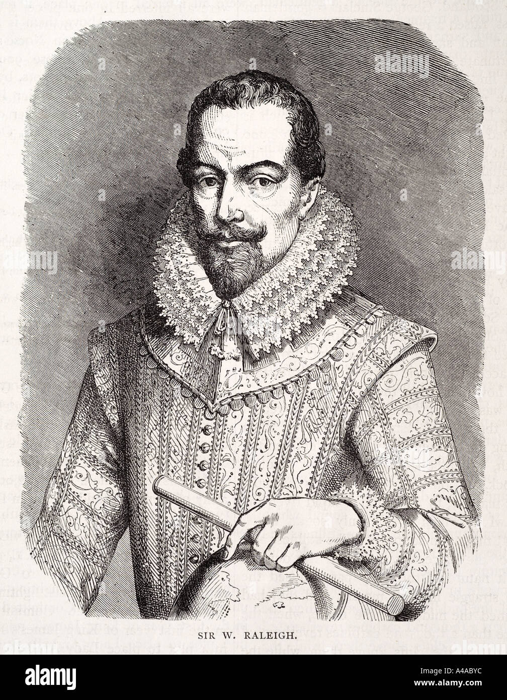 sir walter raleigh portrait costume beard moustache telescope discover ...