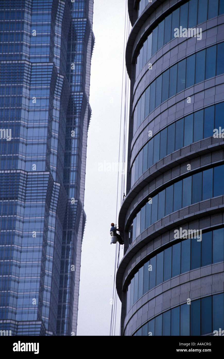 Window cleaner Shanghai China Asia Stock Photo - Alamy