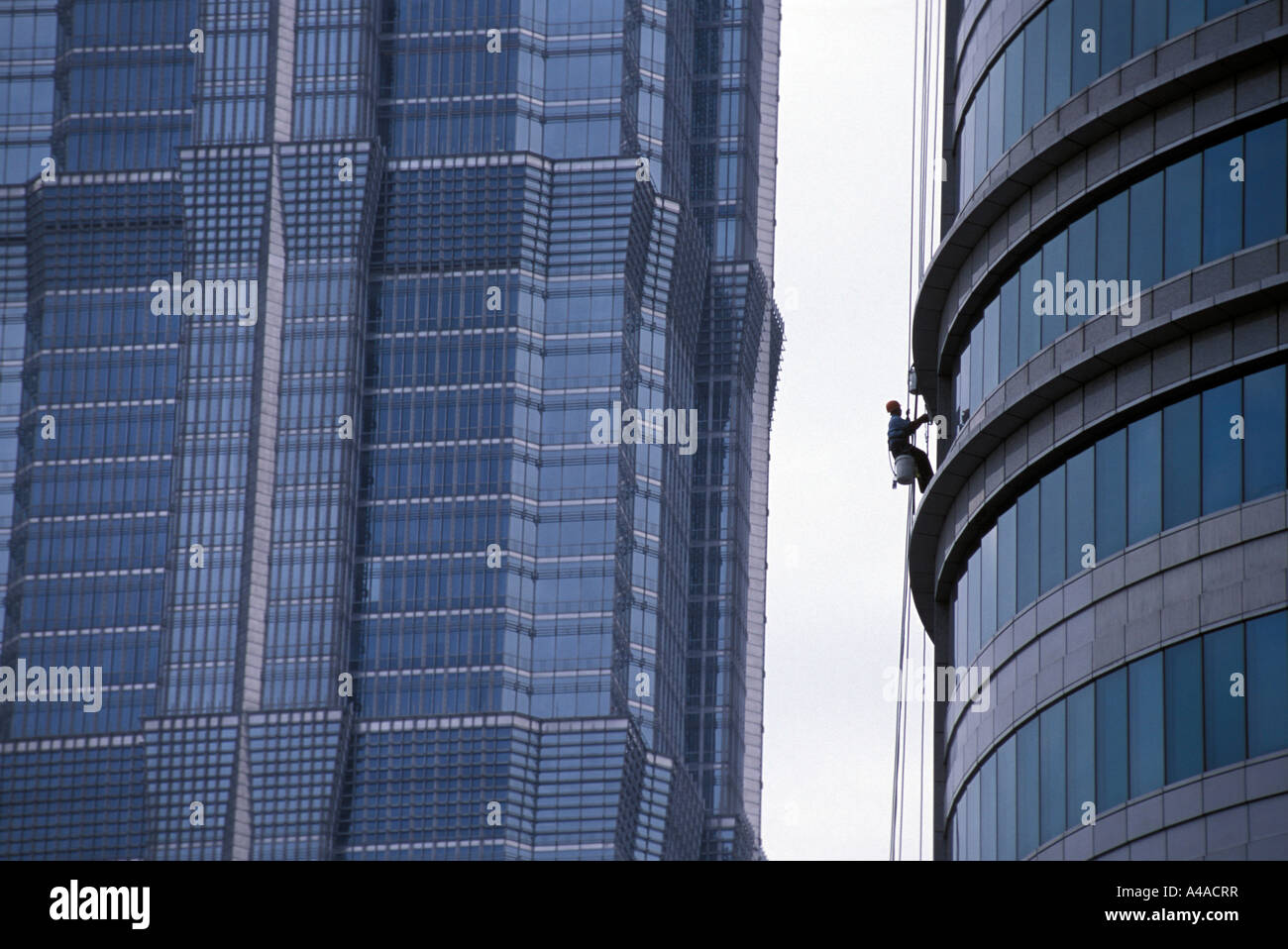 Window cleaner Shanghai China Asia Stock Photo - Alamy