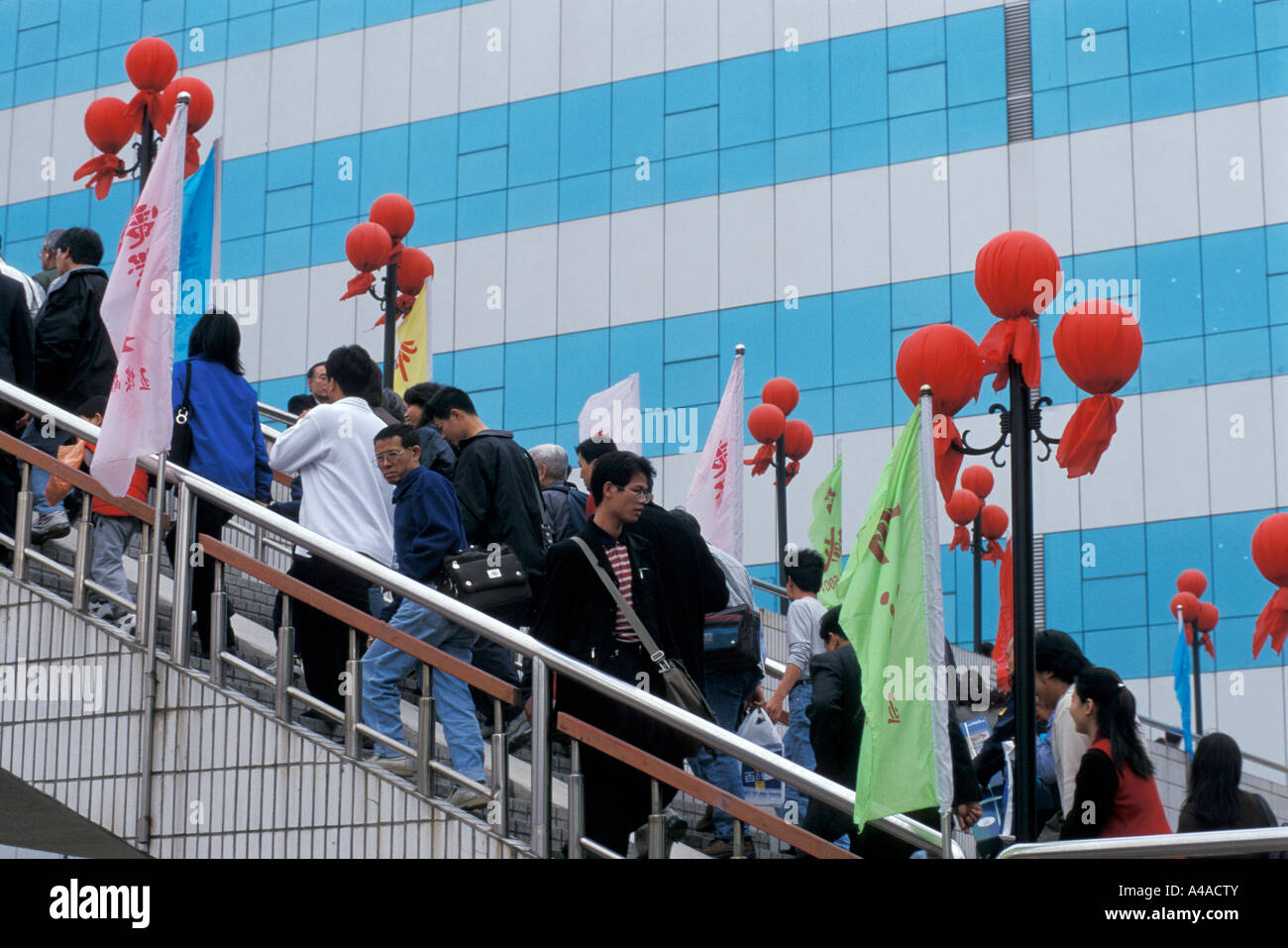 Stairways Luo Hu bus station Shenzhen China Asia Stock Photo - Alamy