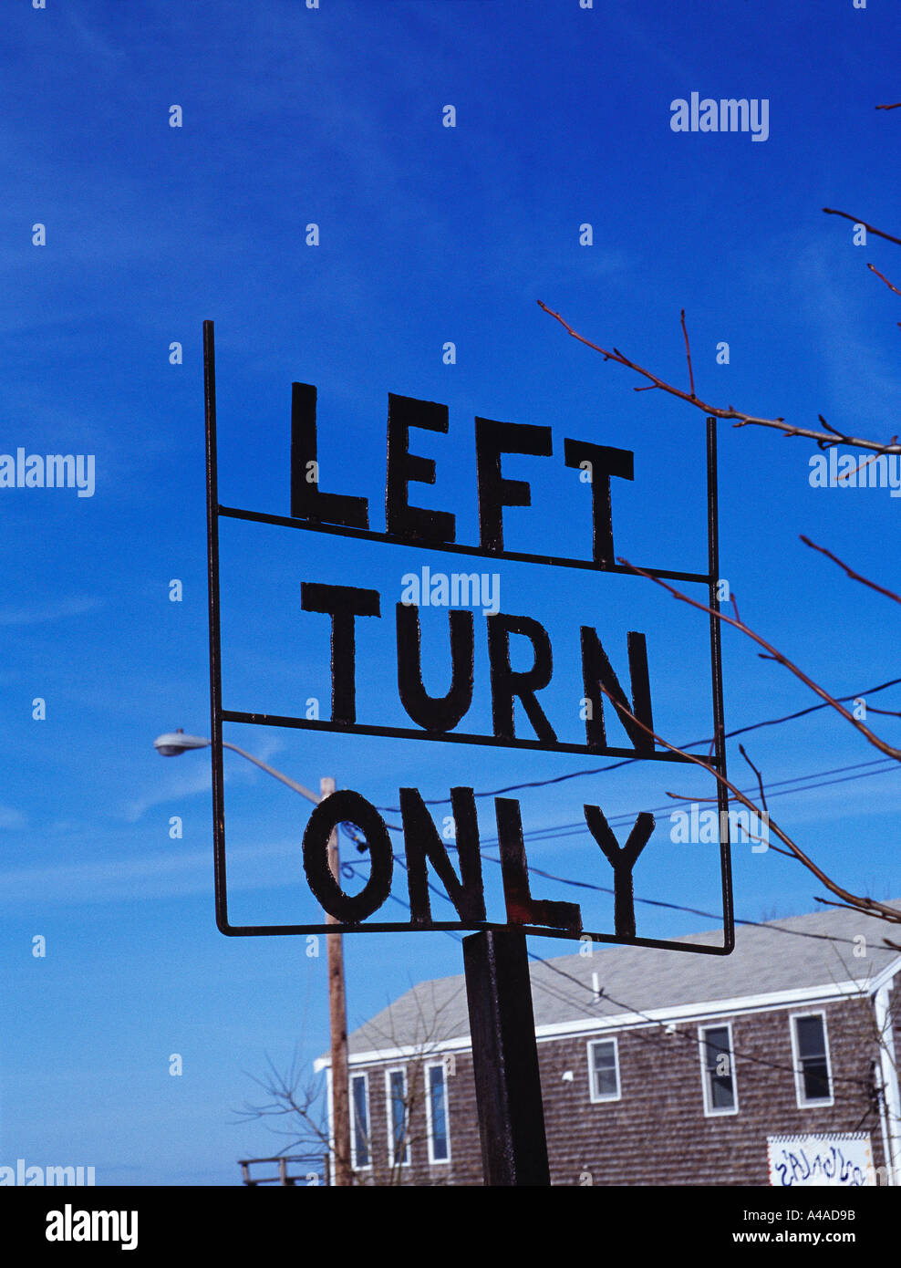 Left turn only Stock Photo - Alamy