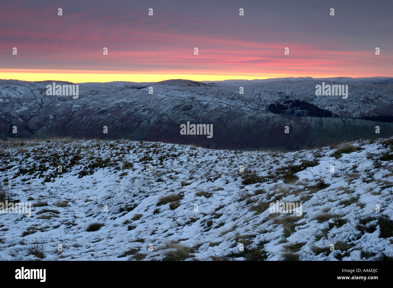 Dawn from Wansfell Pike Lake District England Stock Photo - Alamy
