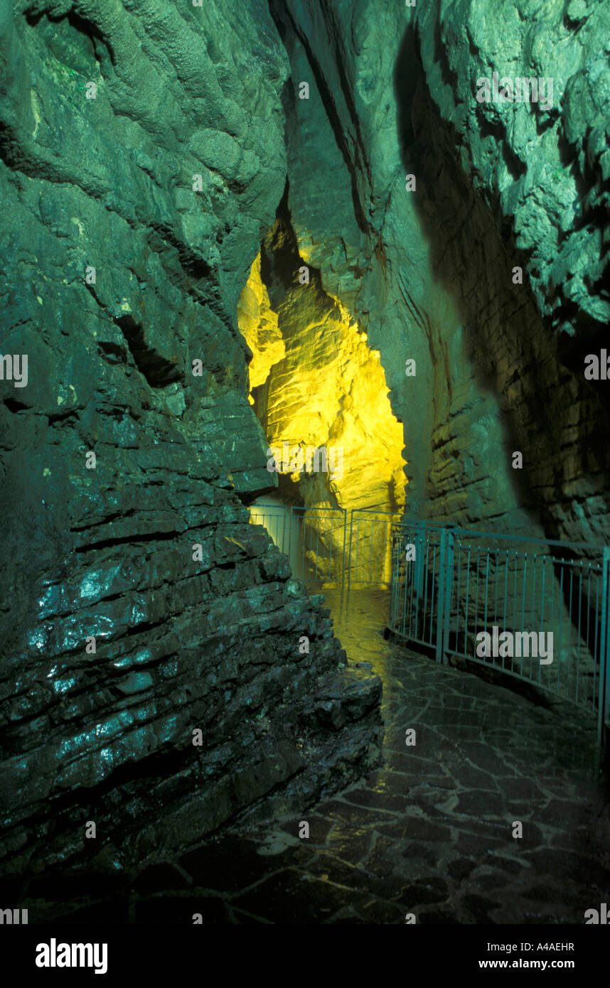 Waterfall Varone cave park Riva del Garda Trentino Alto Adige Italy ...