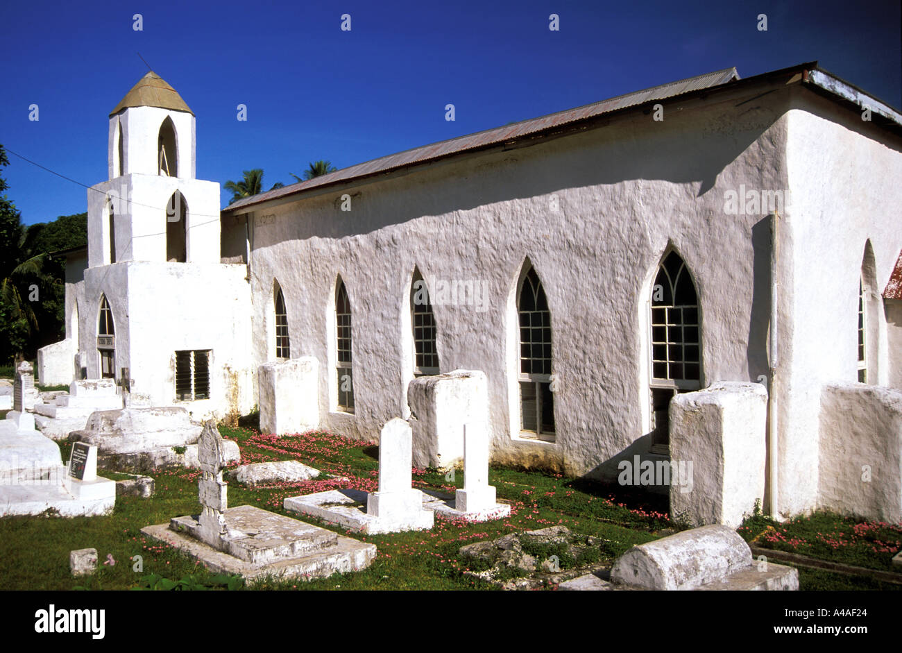 Cook Islands Aitutaki The CICC church of 1828 Stock Photo - Alamy