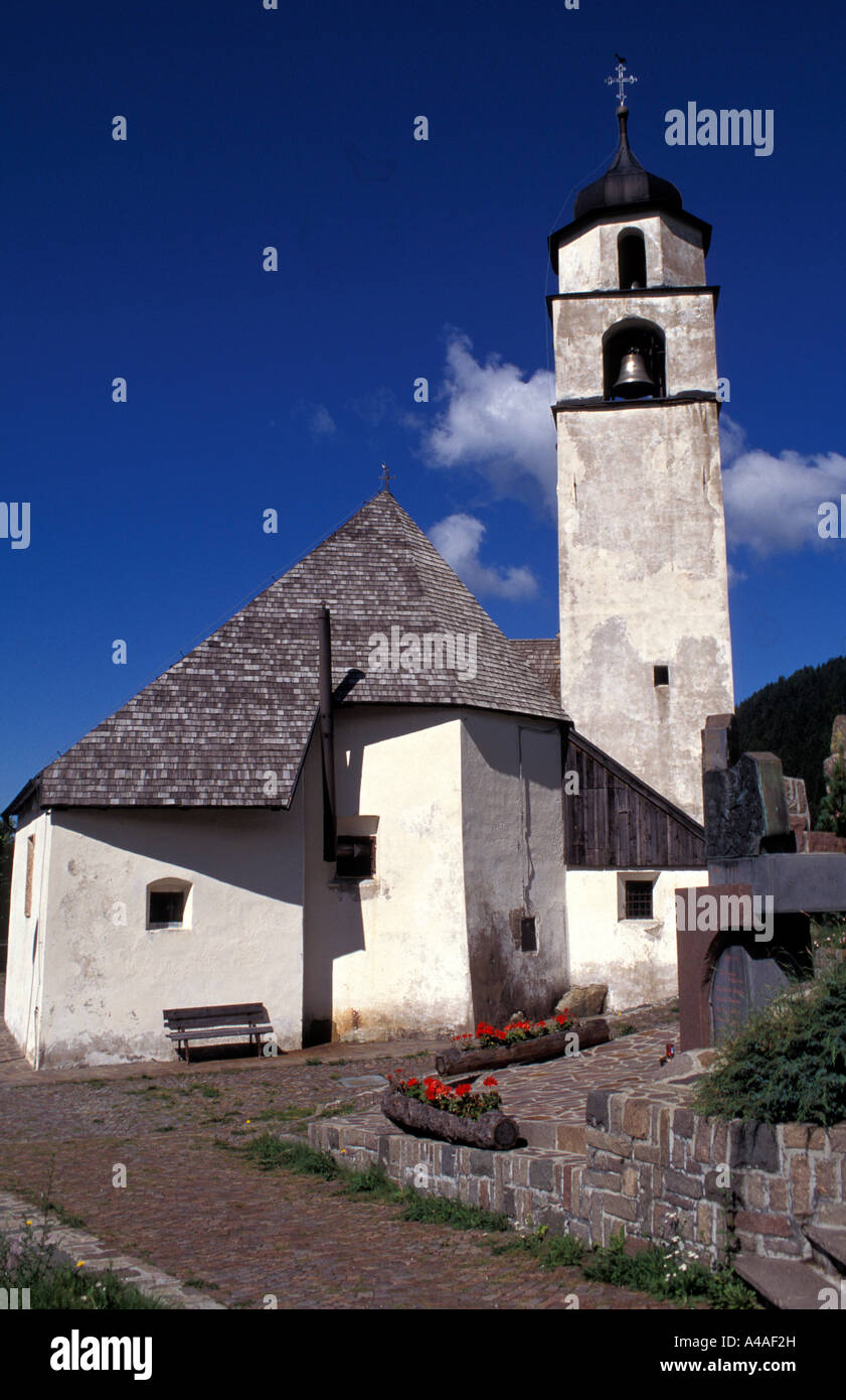 Alpine church Palï¿½ del Fersina village Valle dei Mocheni Trentino ...