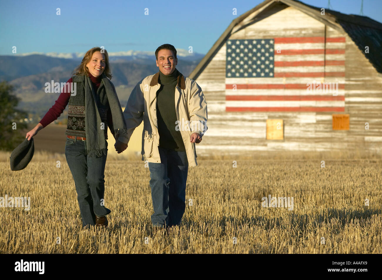 Walking together through fields hi-res stock photography and images - Alamy