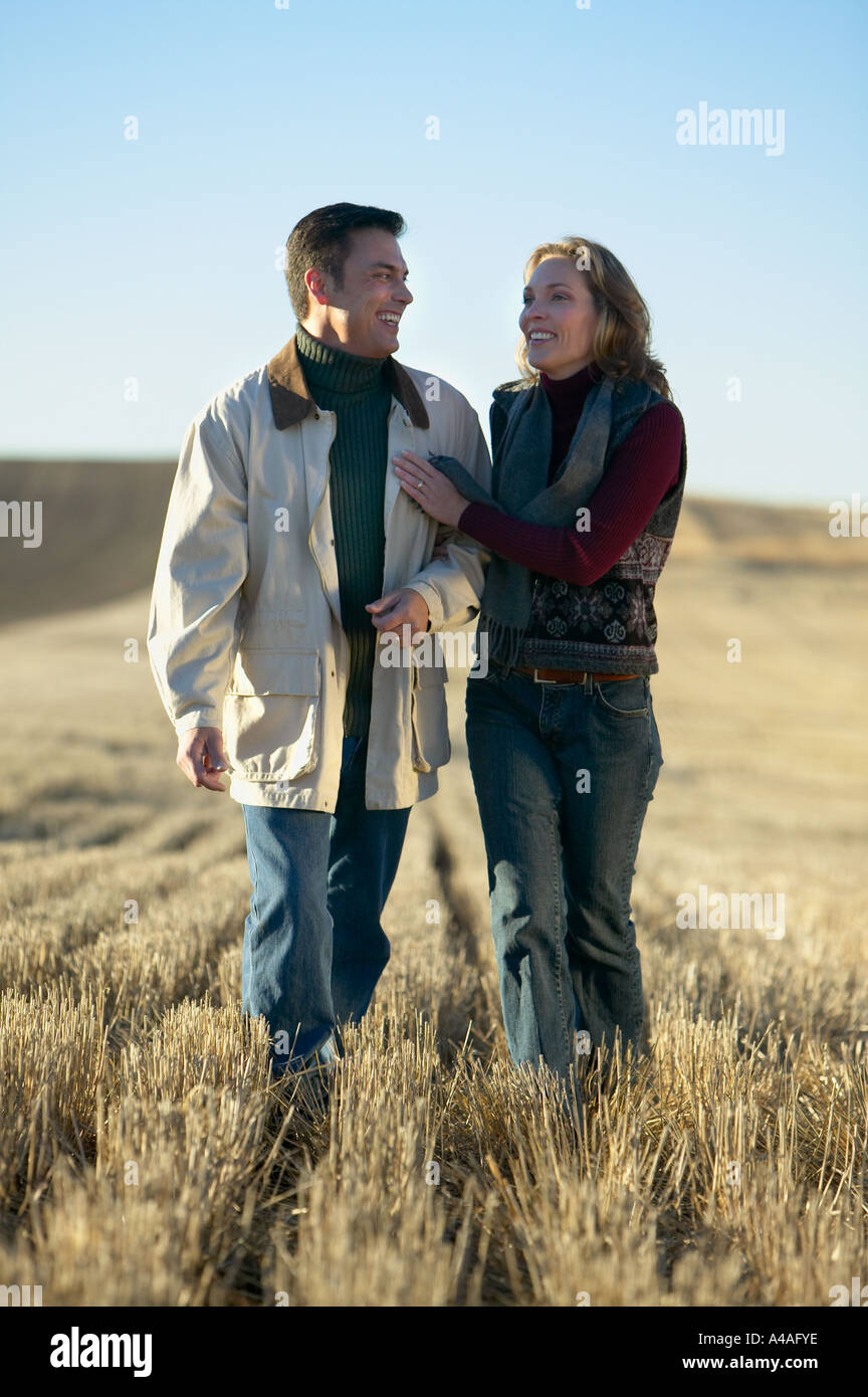 Walking together through fields hi-res stock photography and images - Alamy