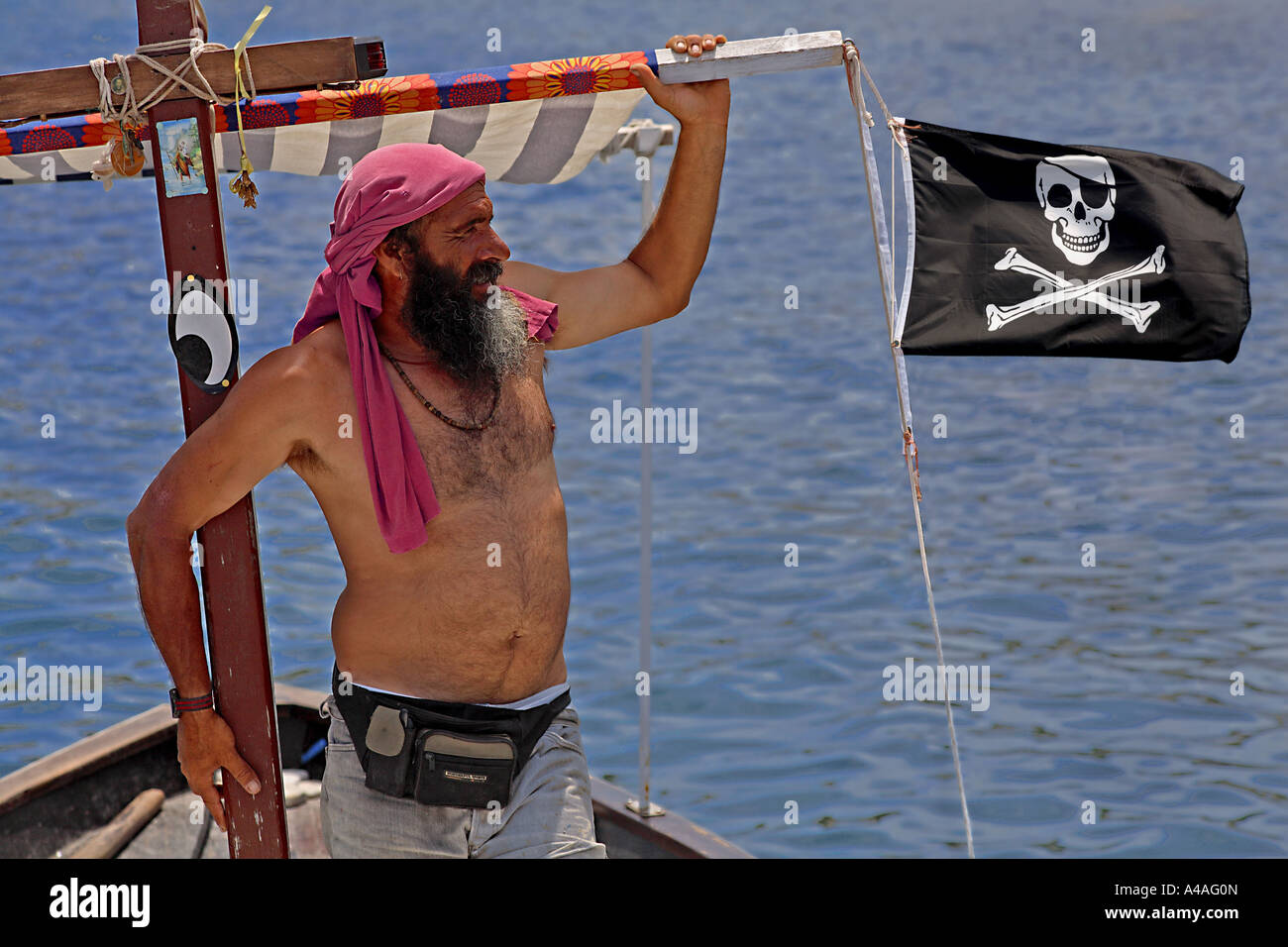 A pirate Lipari island Aeolian Islands Sicily Italy Stock Photo - Alamy