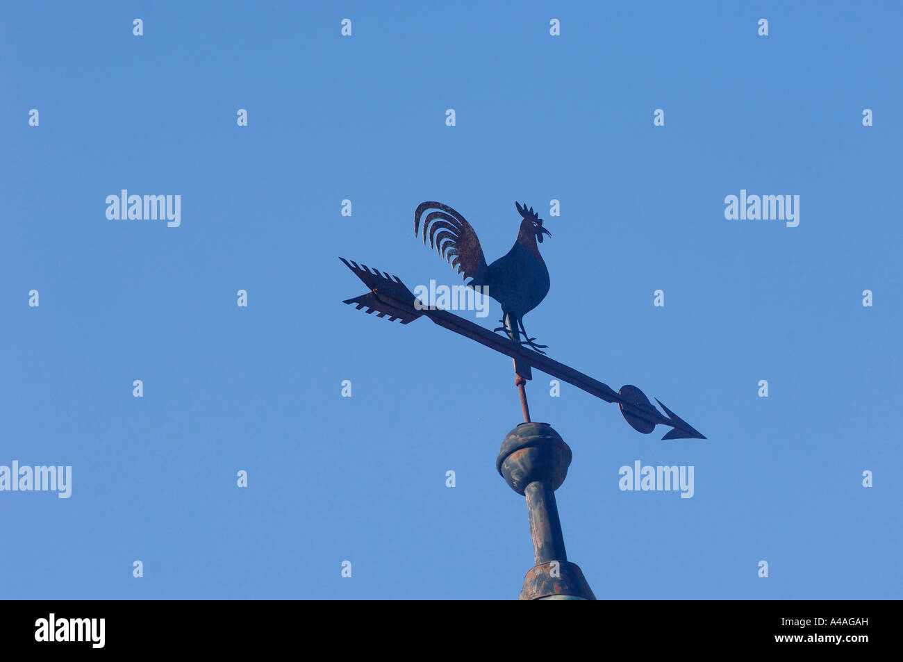 Wind vane on church steeple Slovenia Stock Photo - Alamy