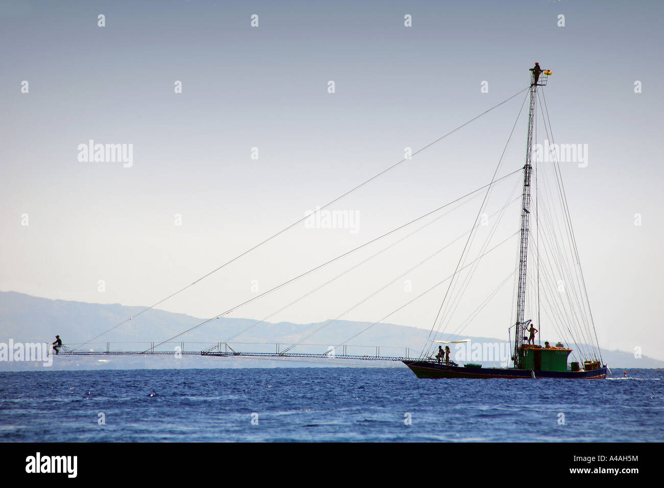 Spadara fishing boat Messina Sicily Italy Stock Photo - Alamy