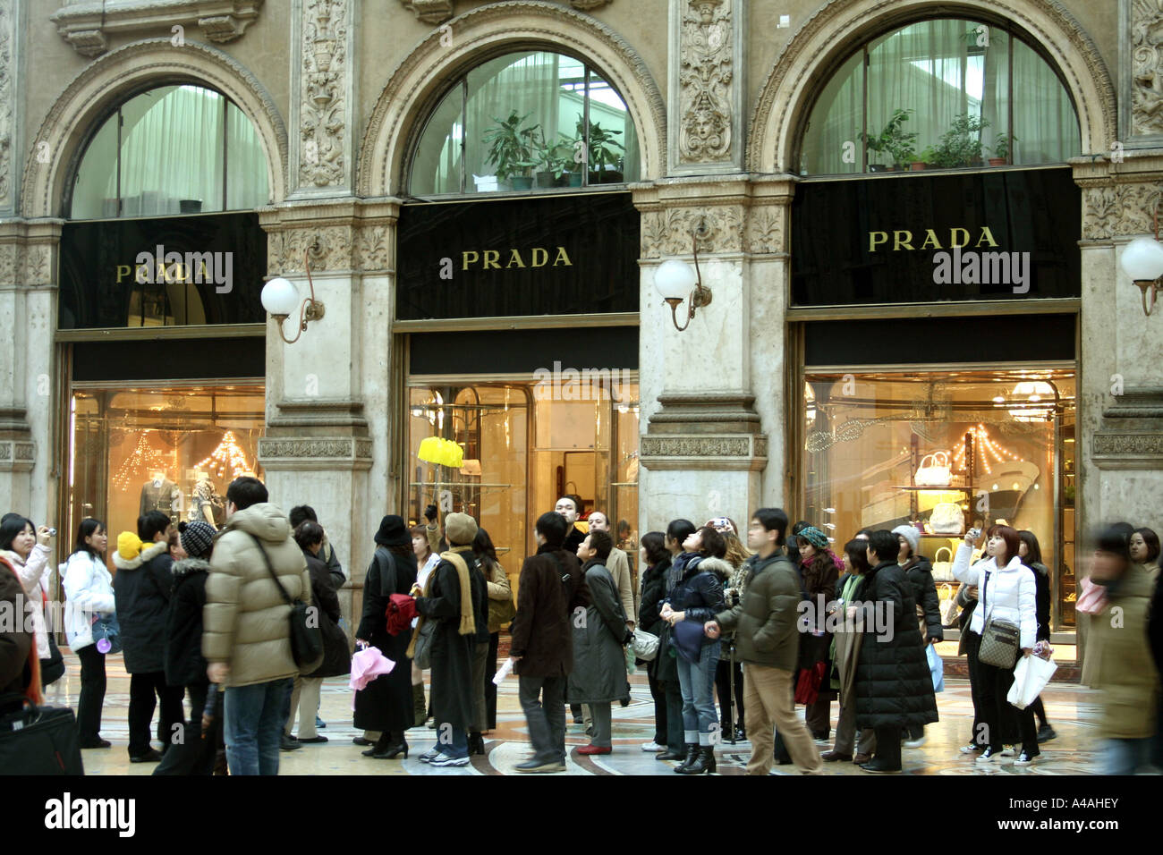 Prada shop Milan Lombardy Italy Stock Photo - Alamy