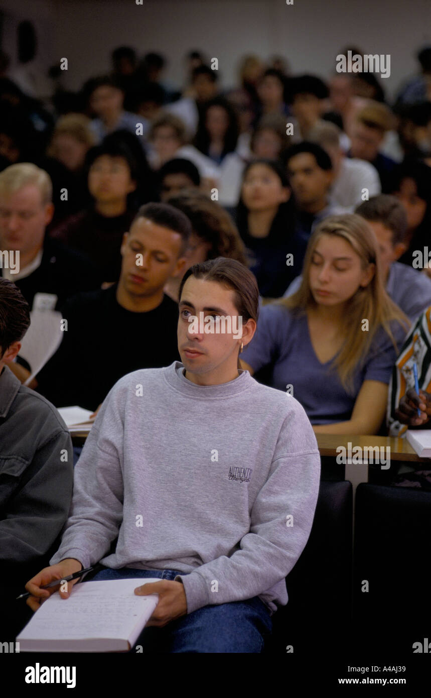 luton university 1994 1st year student at lecture Stock Photo - Alamy